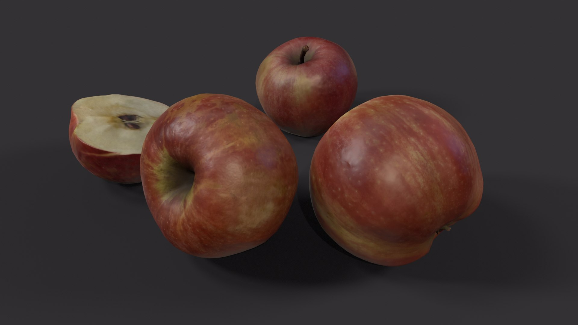 Free Apples PBR Low Poly Photogrammetry Based 3D Model - TurboSquid 2280439