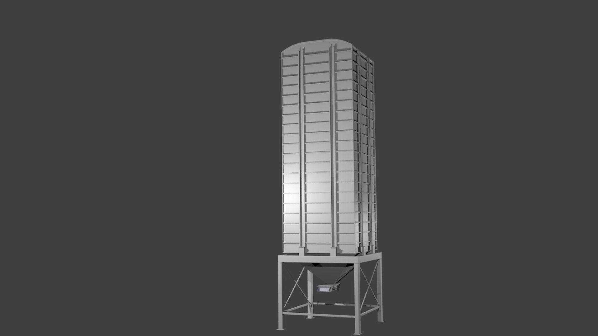 3d Model Square Silo