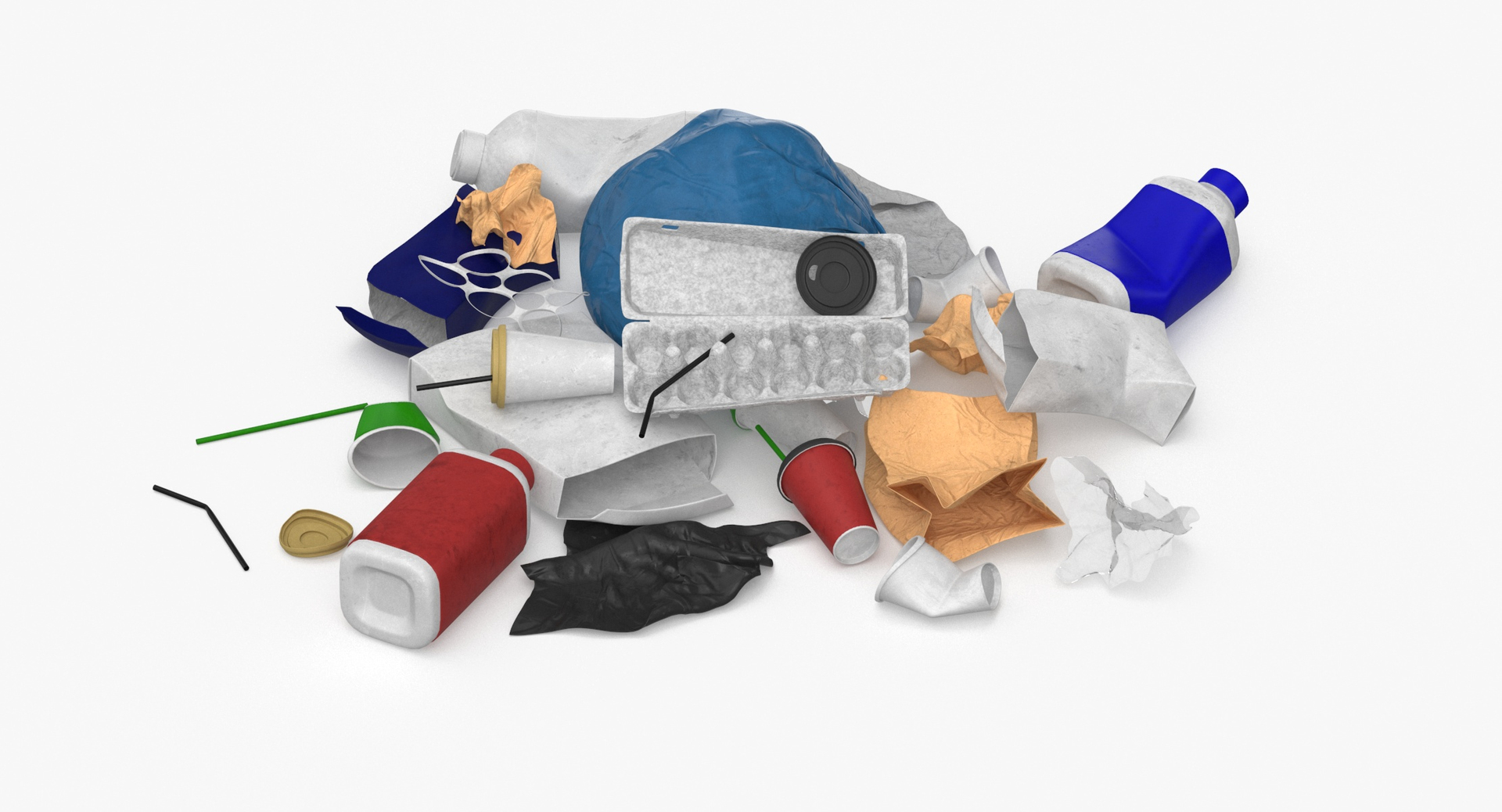 Trash Pile Small Medium And Large 3D - TurboSquid 2032018
