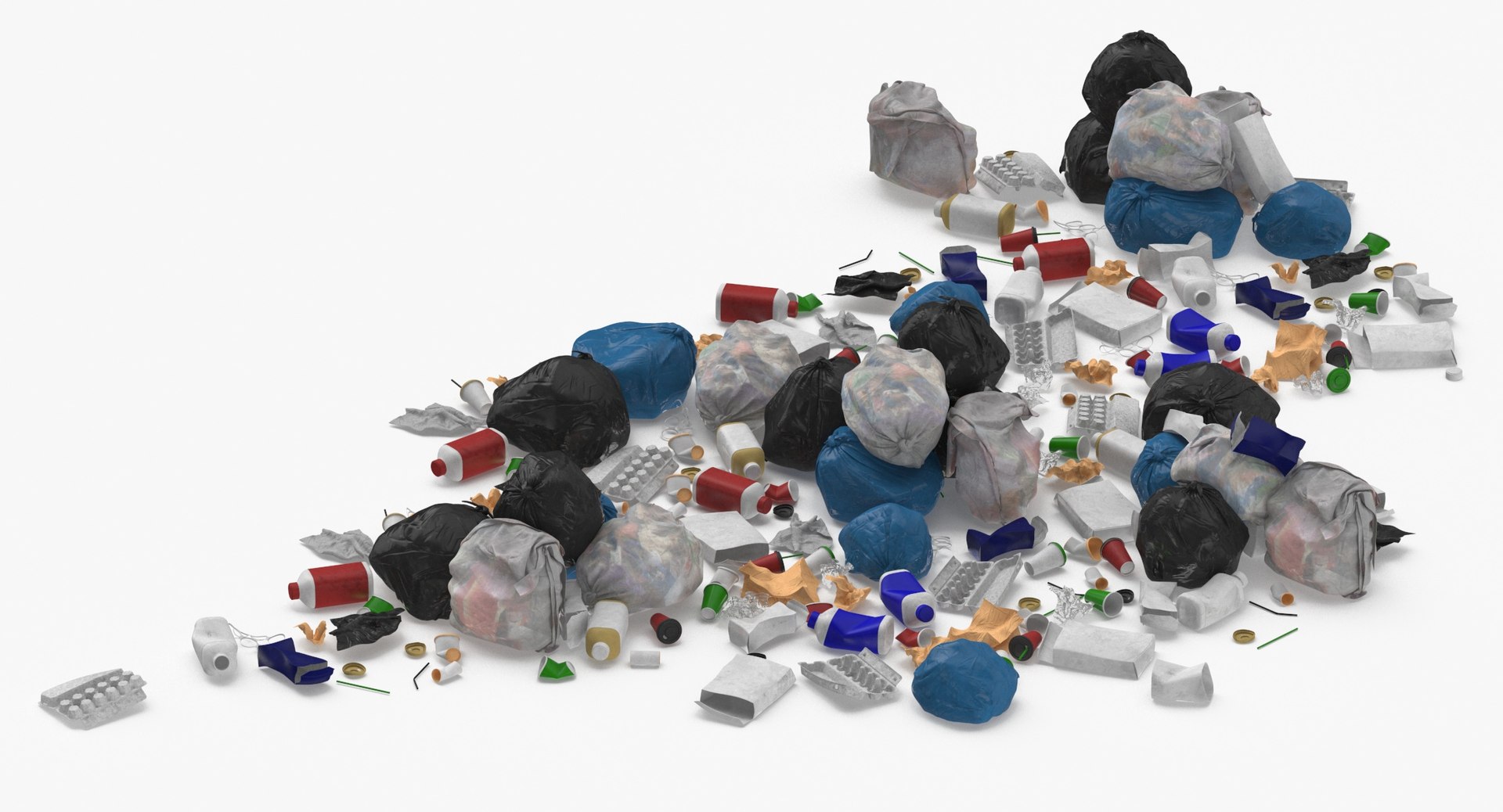 Trash Pile Small Medium And Large 3D - TurboSquid 2032018