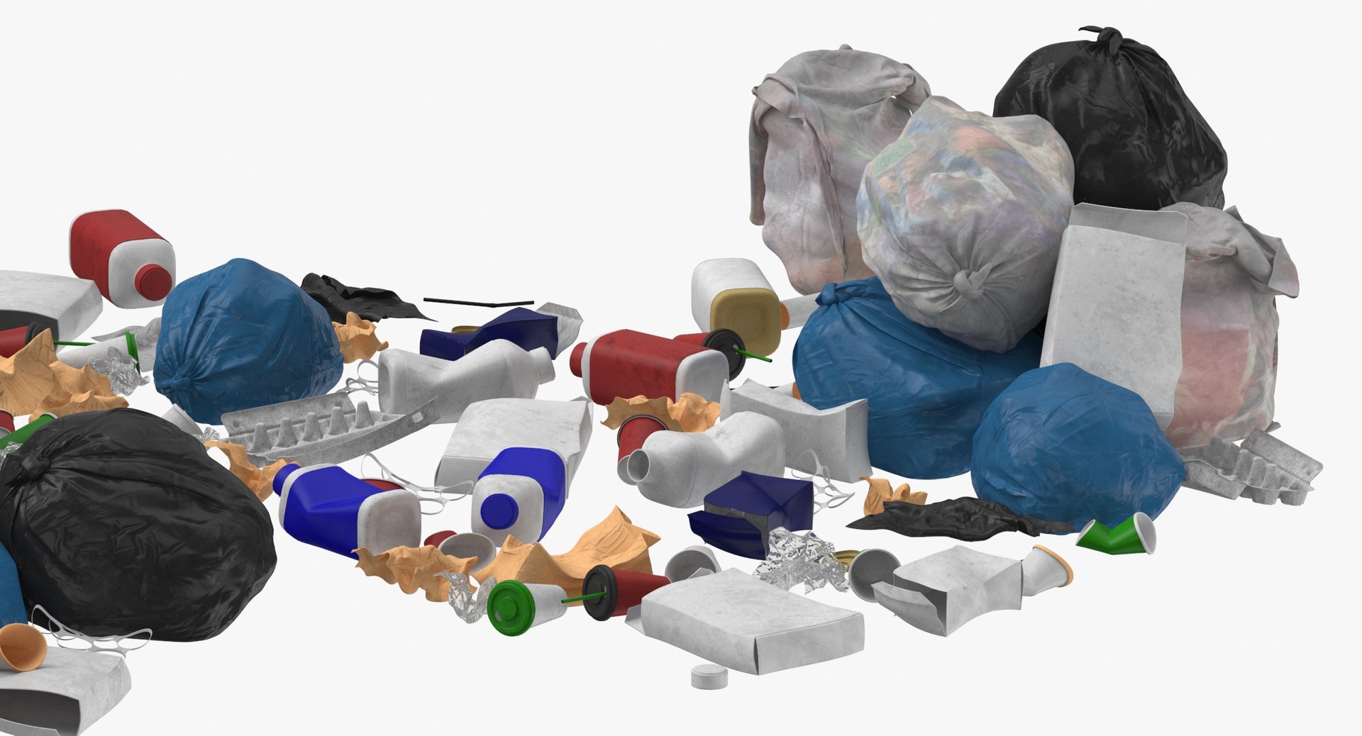 Trash Pile Small Medium And Large 3D - TurboSquid 2032018