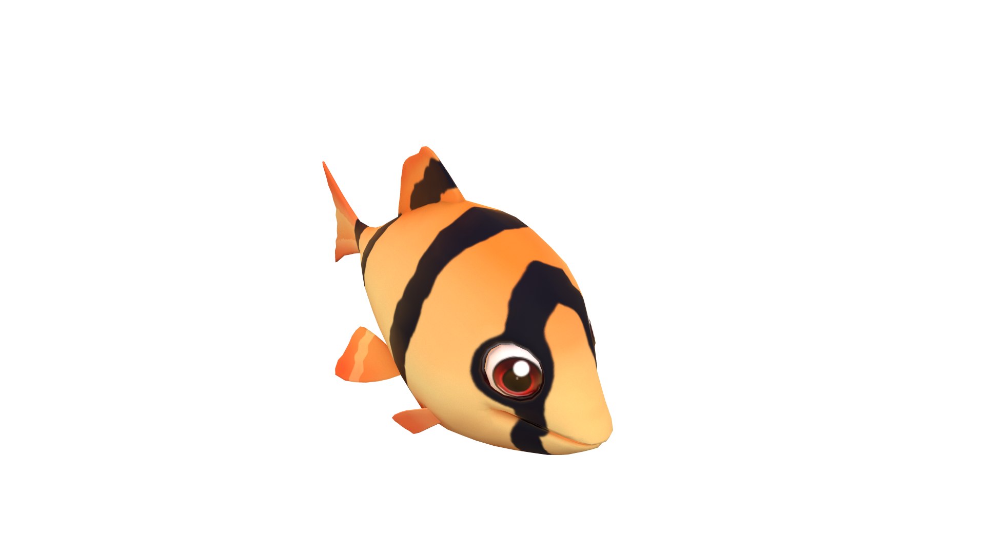 Tiger Barb Fish Toon 3D Model - TurboSquid 1586039