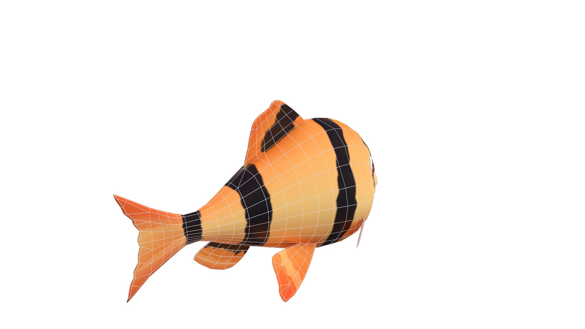 Tiger Barb Fish Toon 3D Model - TurboSquid 1586039