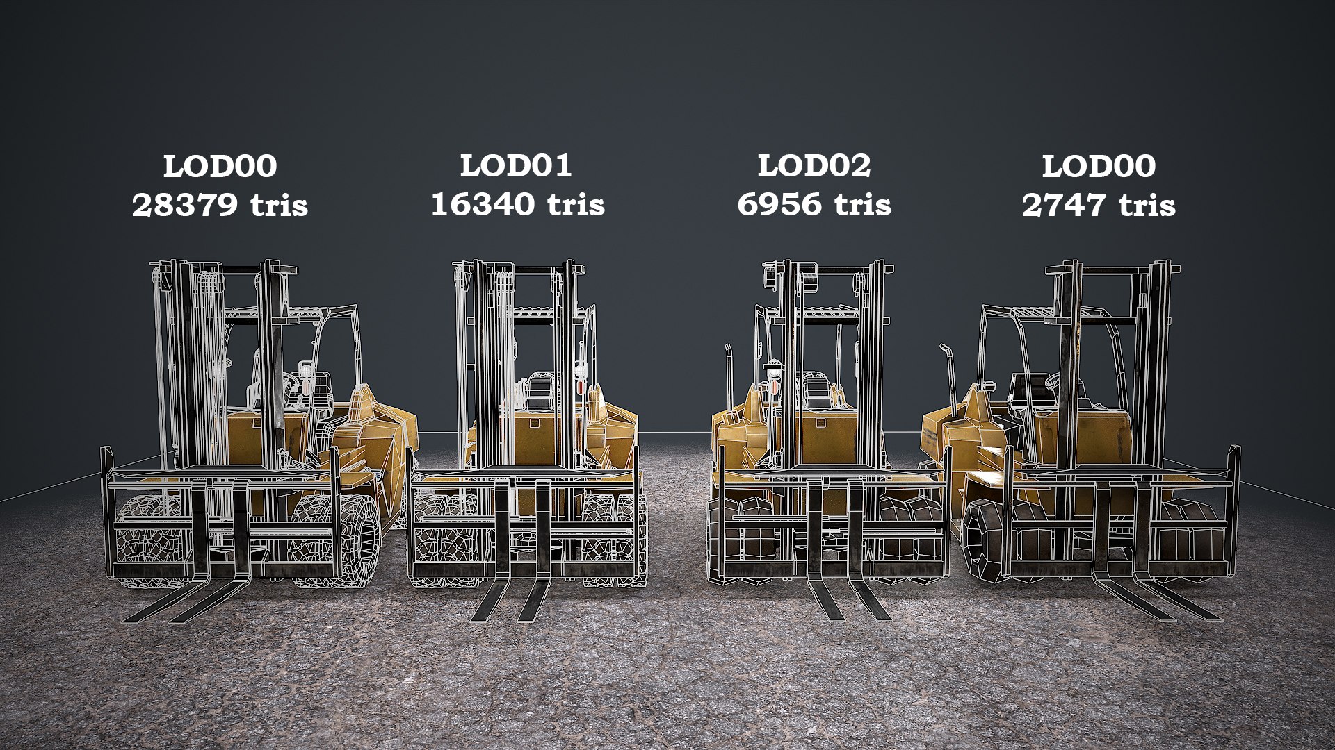 3D Forklift N1 PBR Game Ready - TurboSquid 1724194