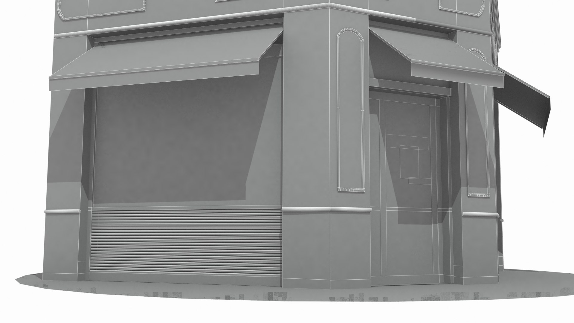 Corner Store Facade 3D Model - TurboSquid 1639361