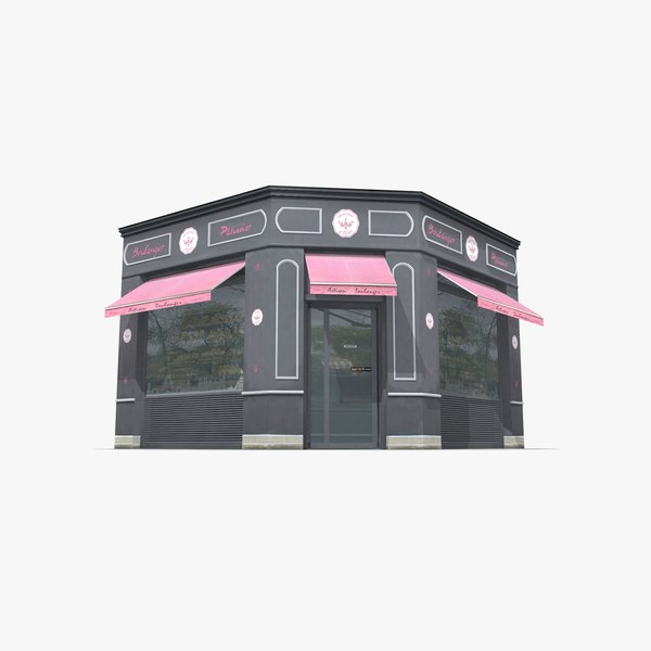 Corner store facade 3D model - TurboSquid 1639361