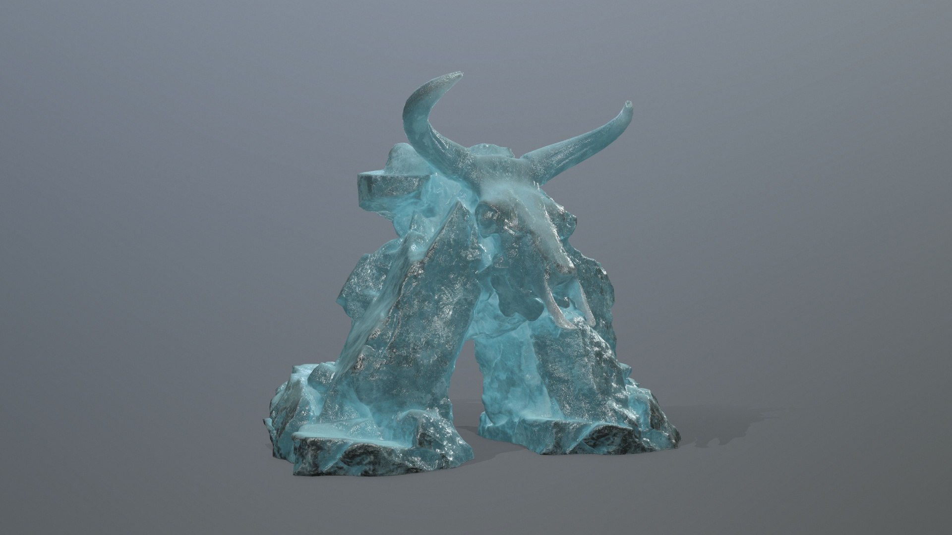 3D Ice Skull Gate - TurboSquid 1993150
