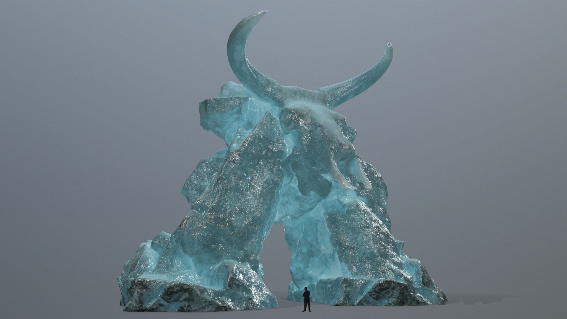 3D Ice Skull Gate - TurboSquid 1993150
