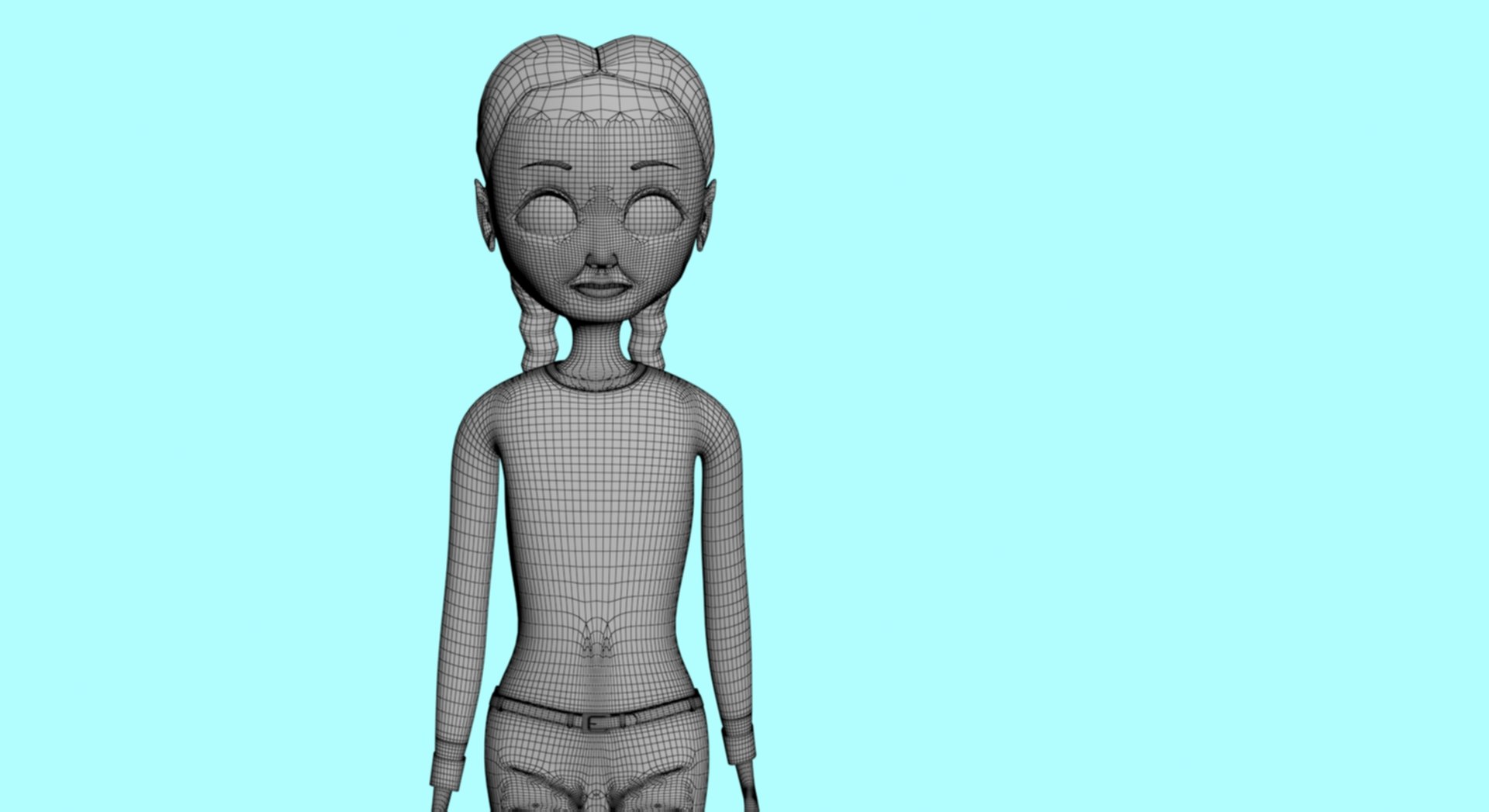 Cartoon Character Girl Rigged Model - TurboSquid 2181142