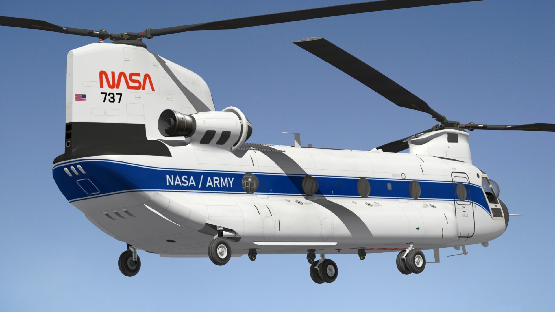 3D CH47 Chinnok NASA - TurboSquid 1923431