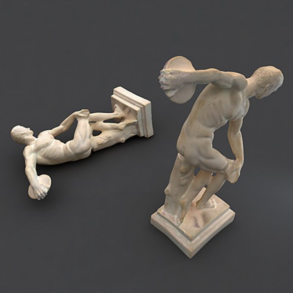 3d greek statue male model