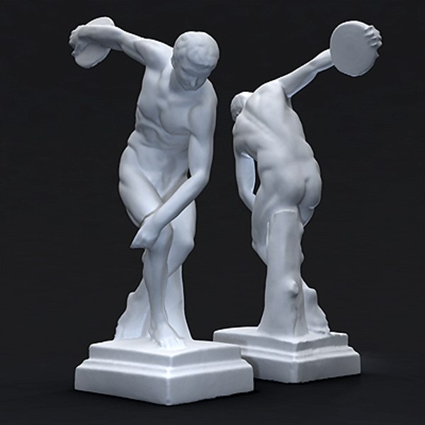 3d greek statue male model