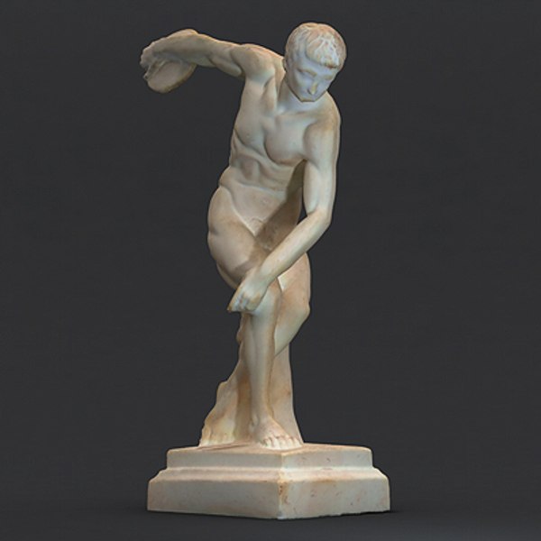 3d greek statue male model