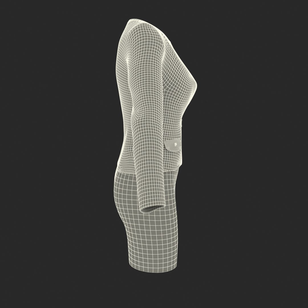 c4d white womens office suit