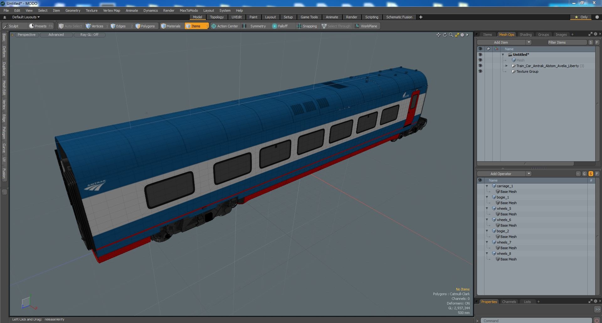 Train Car Amtrak Alstom Avelia Liberty 3D model - TurboSquid 2090401