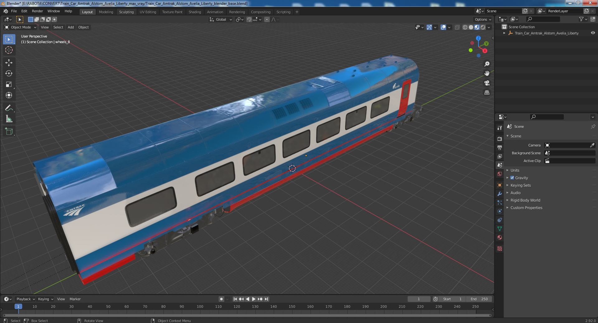 Train Car Amtrak Alstom Avelia Liberty 3D model - TurboSquid 2090401