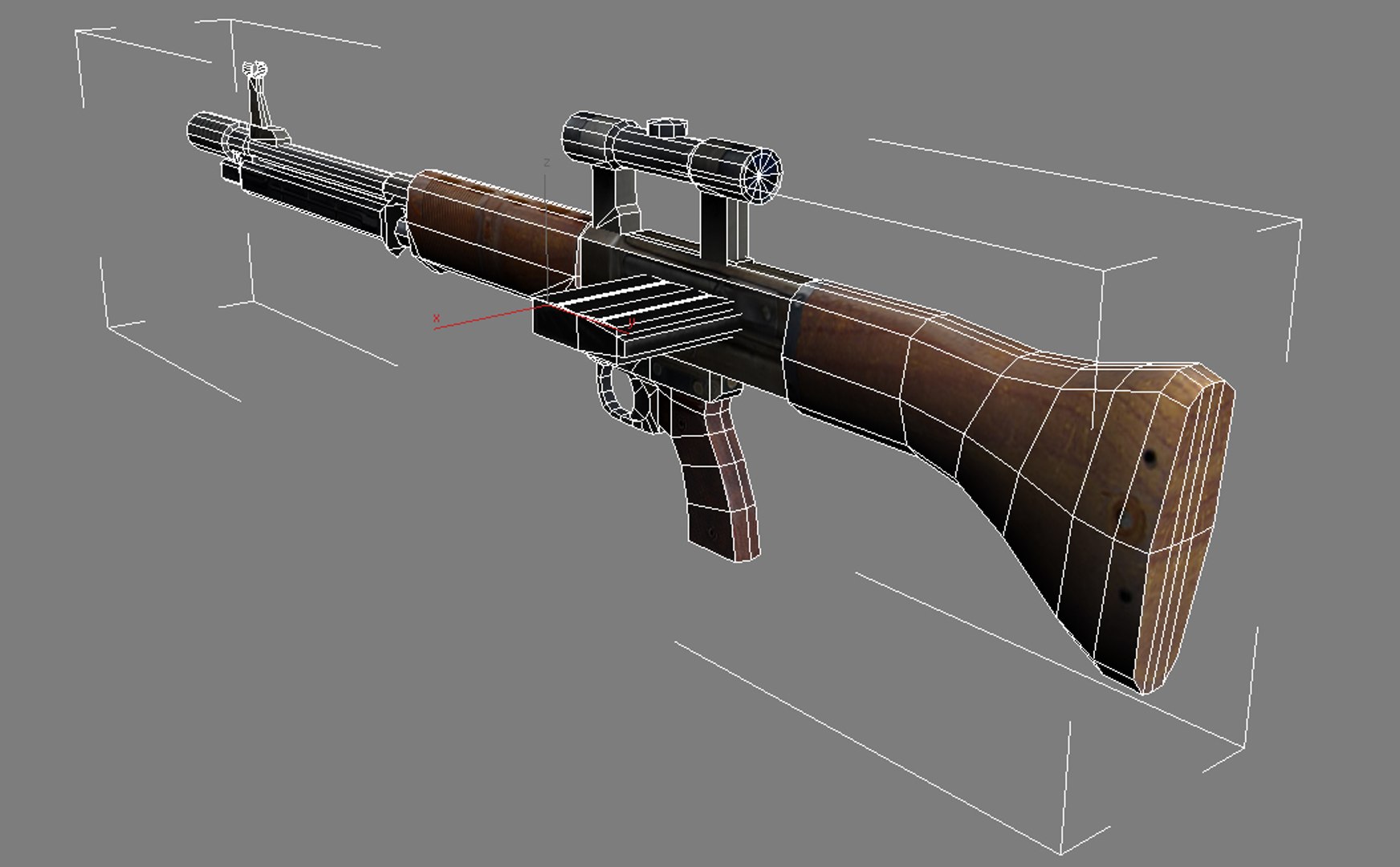German Assault Rifle 3d Model