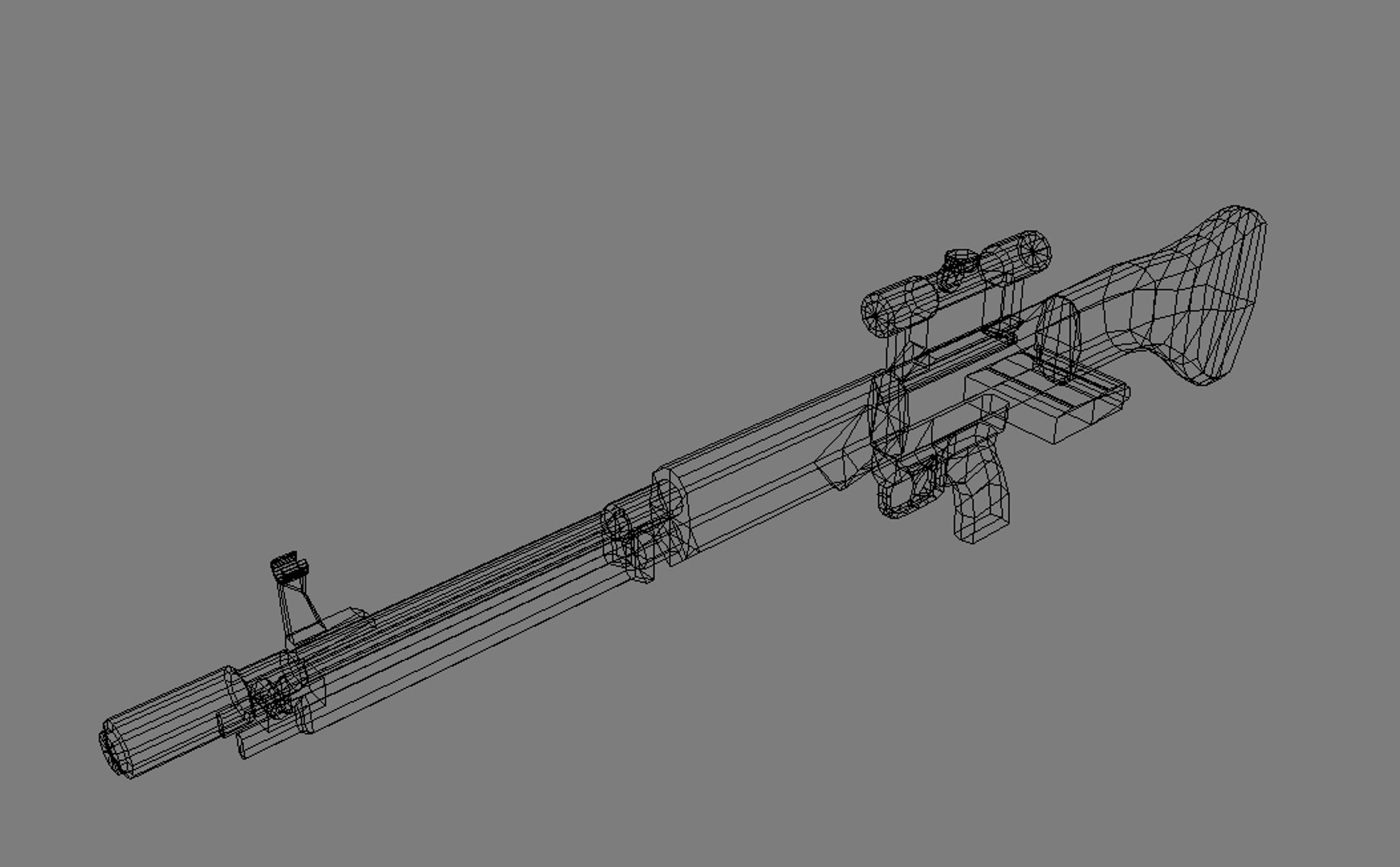 German Assault Rifle 3d Model