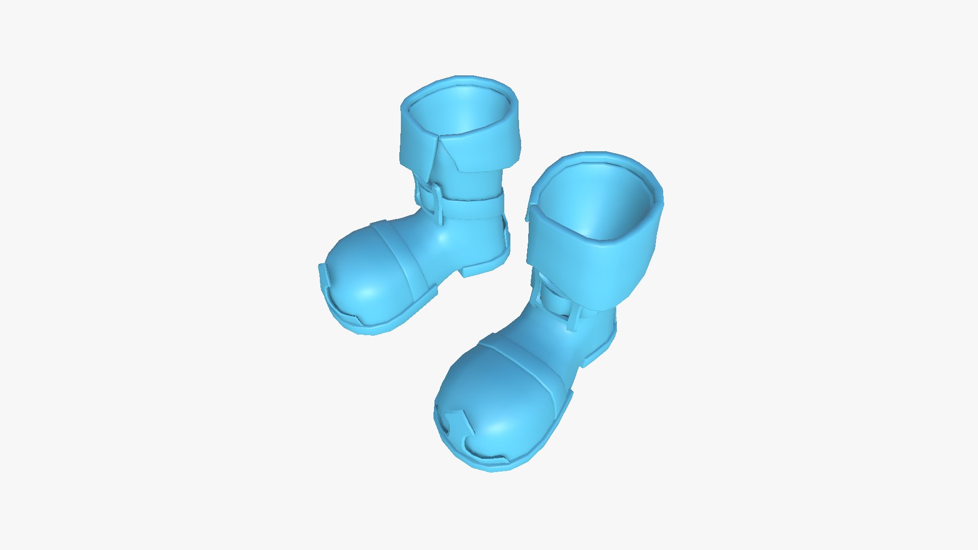 Medieval Boots A05 Black Blue - Fantasy Character Design 3D ...
