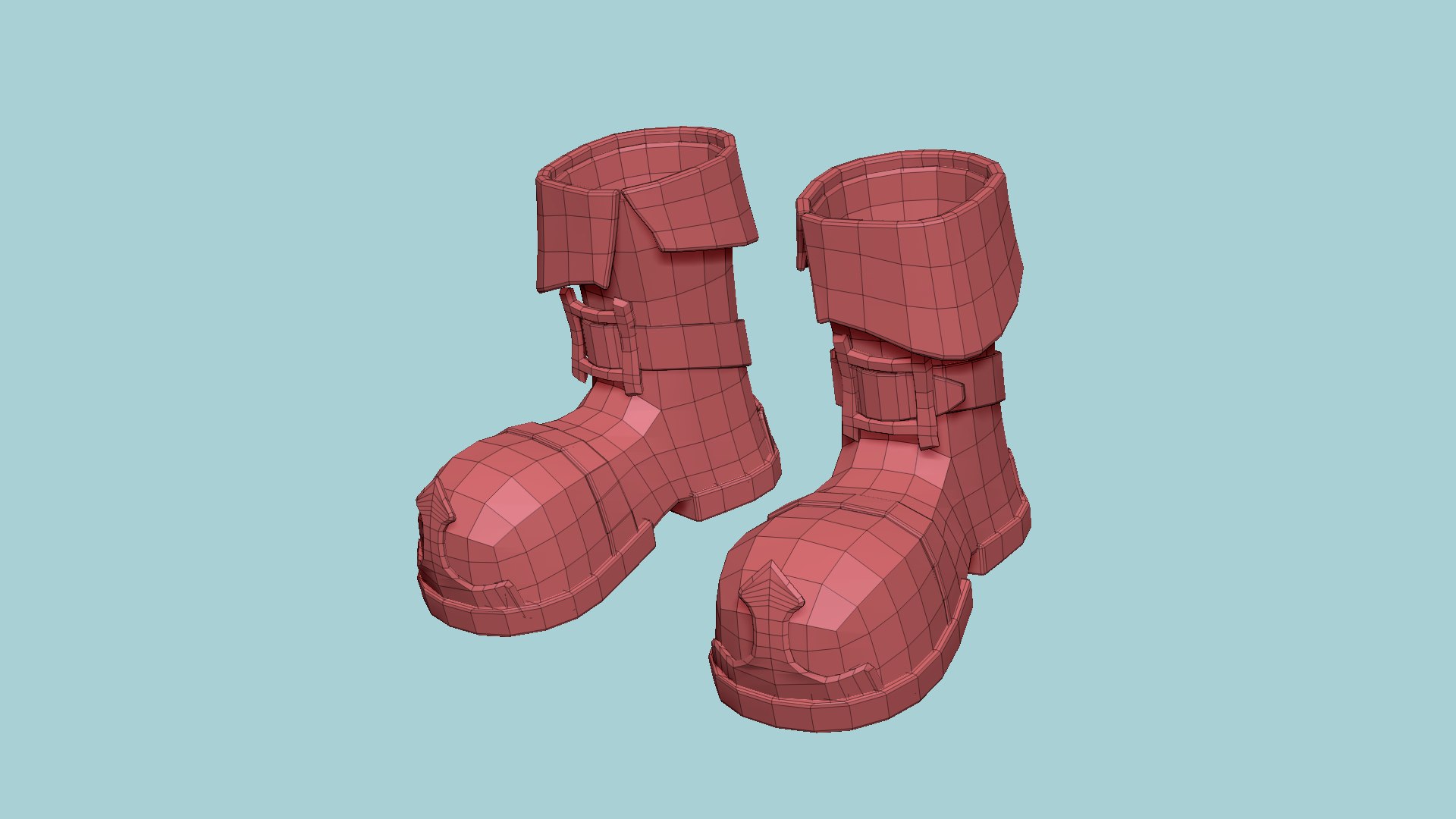 Medieval Boots A05 Black Blue - Fantasy Character Design 3D ...