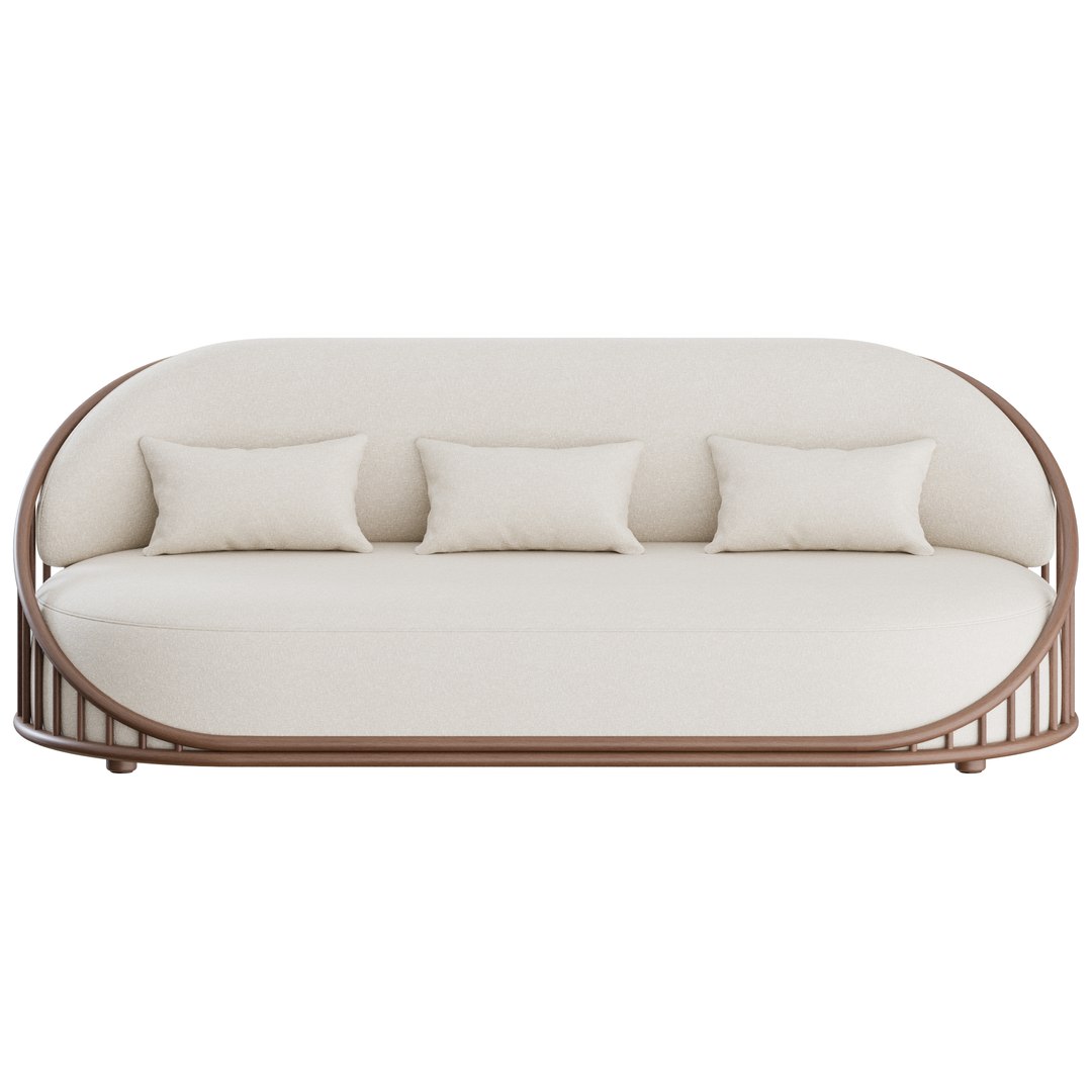 Cask 3 Seater Sofa by Expormim 3D model - TurboSquid 1806664