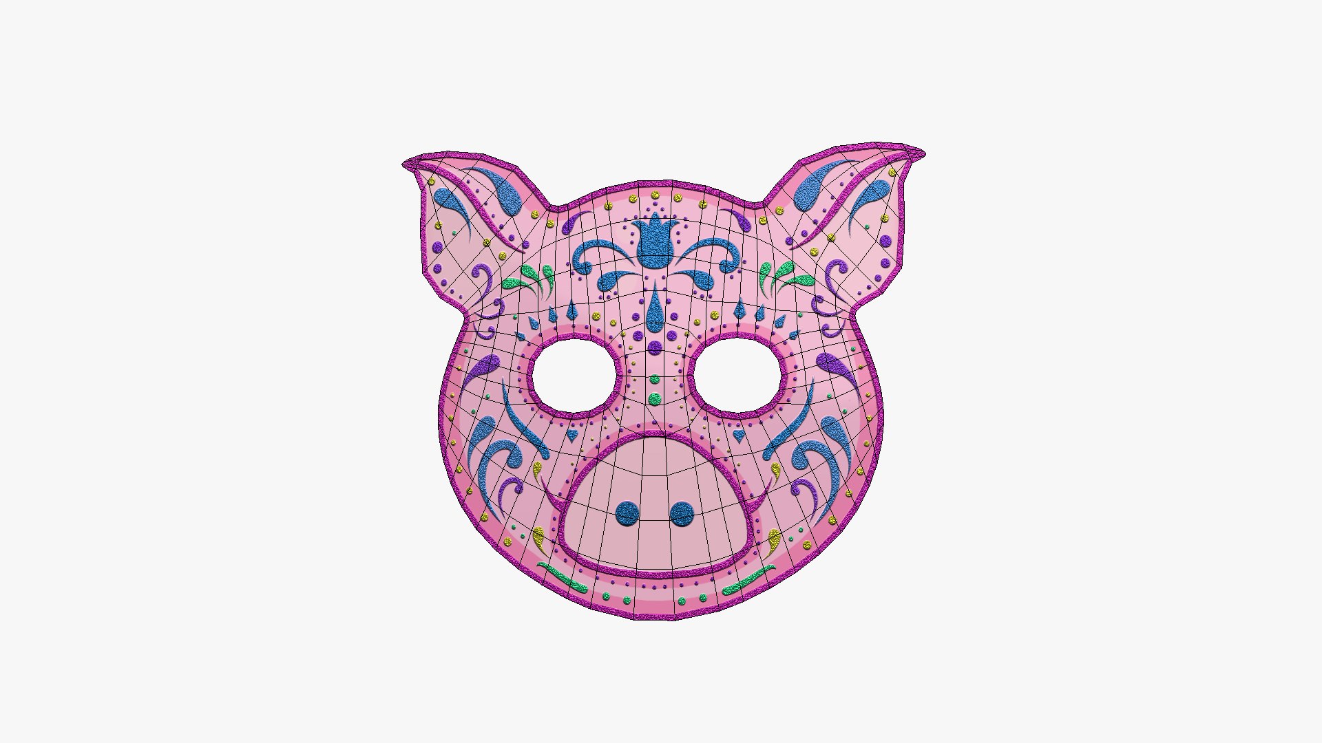 Pig Mask Paper 04 - Character Design Fashion Model - TurboSquid 2386371