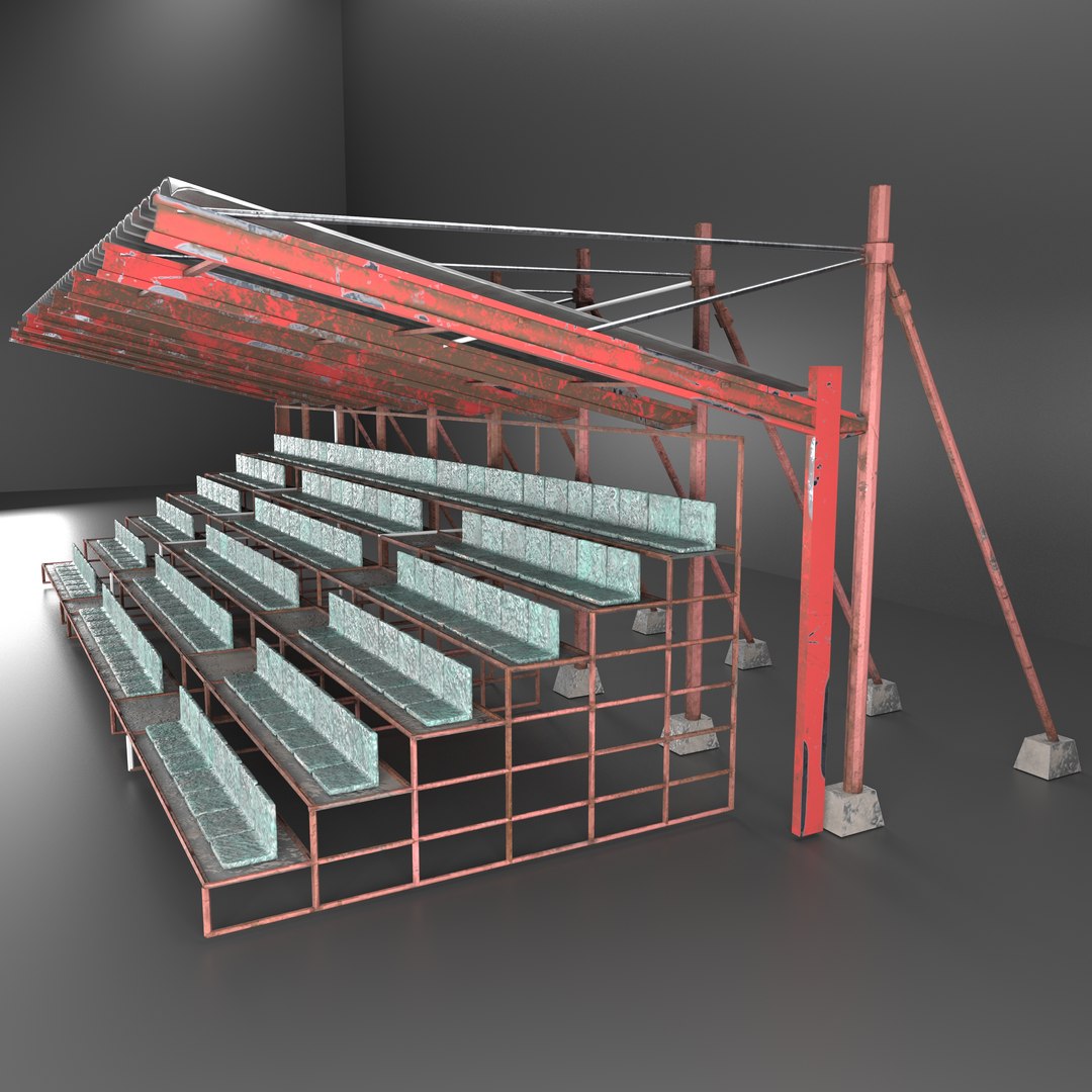 Stadium Seating Tribune Low-poly 3D Model 3D Model - TurboSquid 2361137