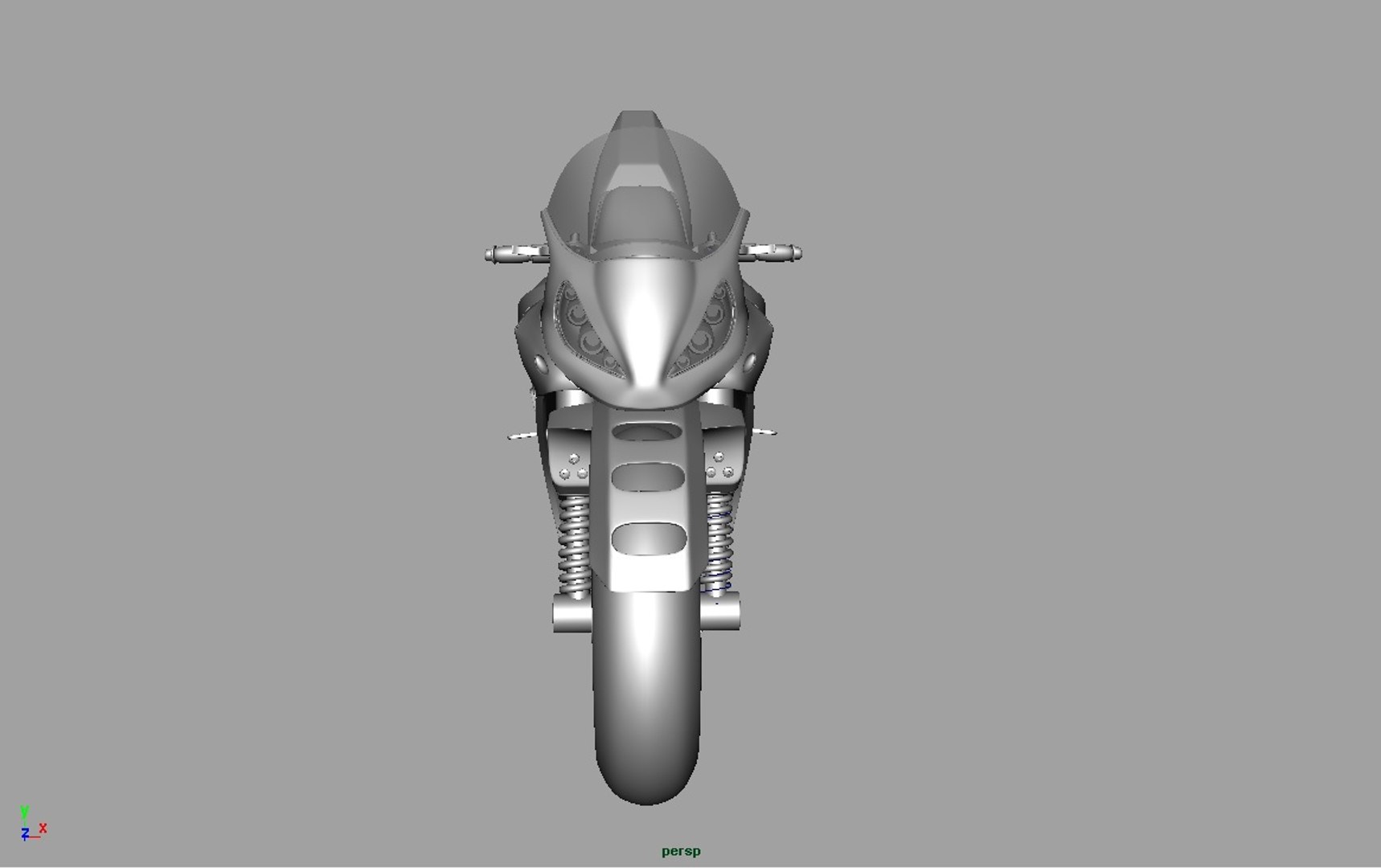 maya modeled concept motorcycle