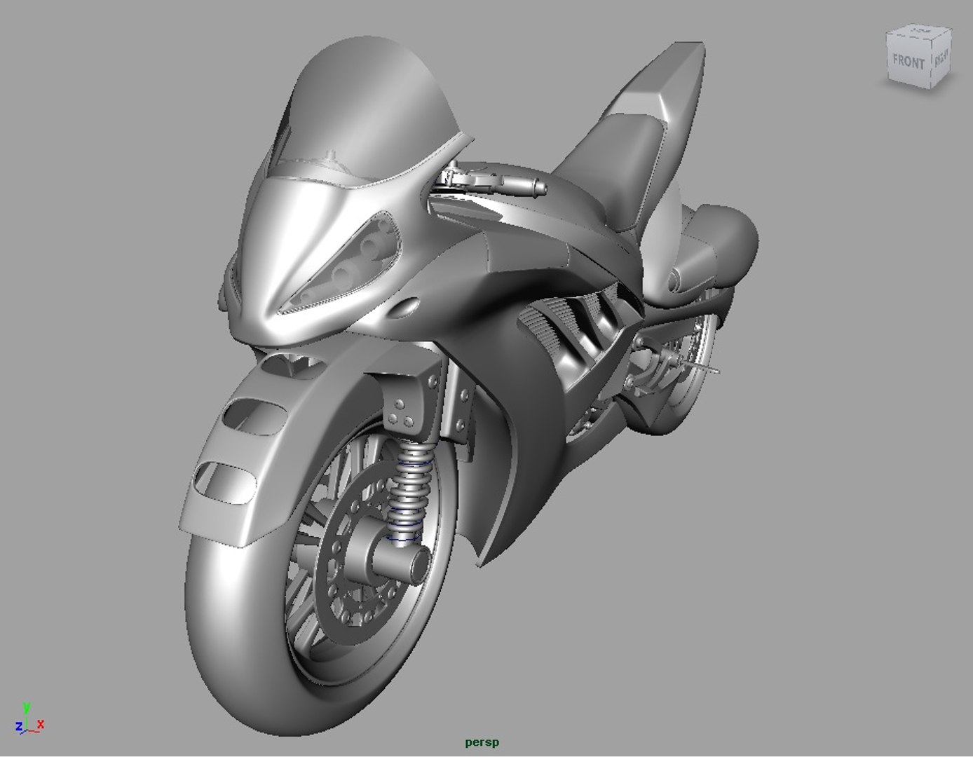 maya modeled concept motorcycle