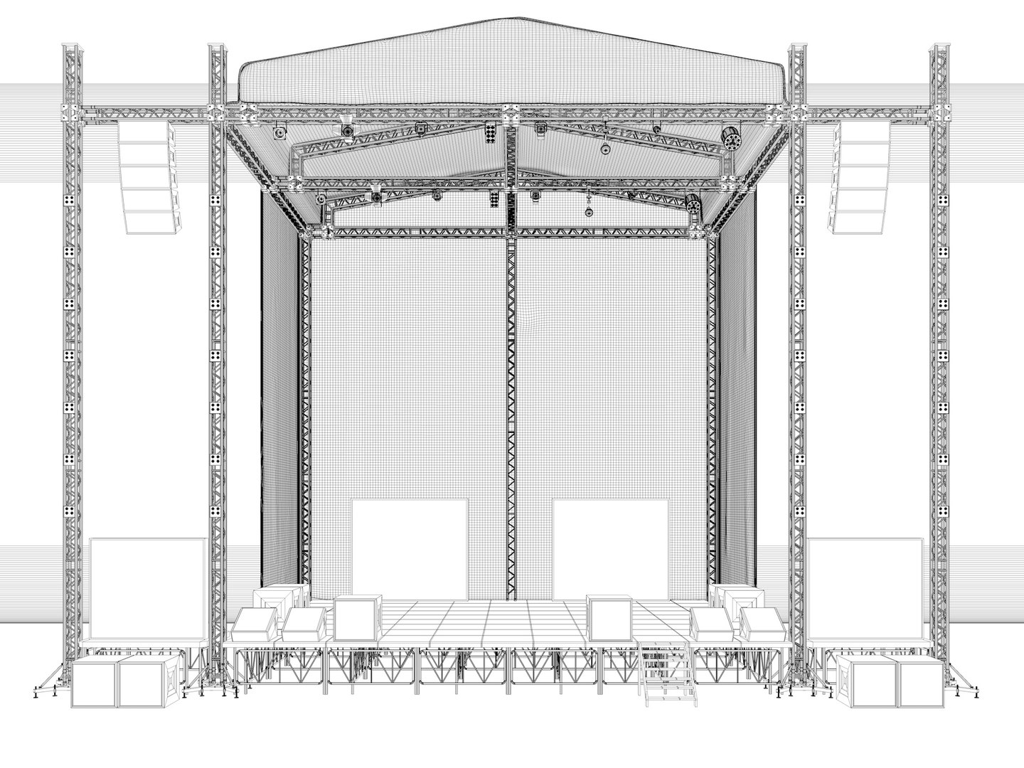Concert Stage 2 model - TurboSquid 2107851