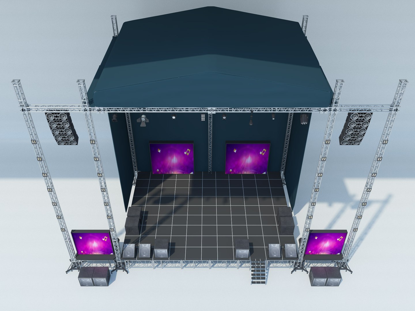 Concert Stage 2 model - TurboSquid 2107851