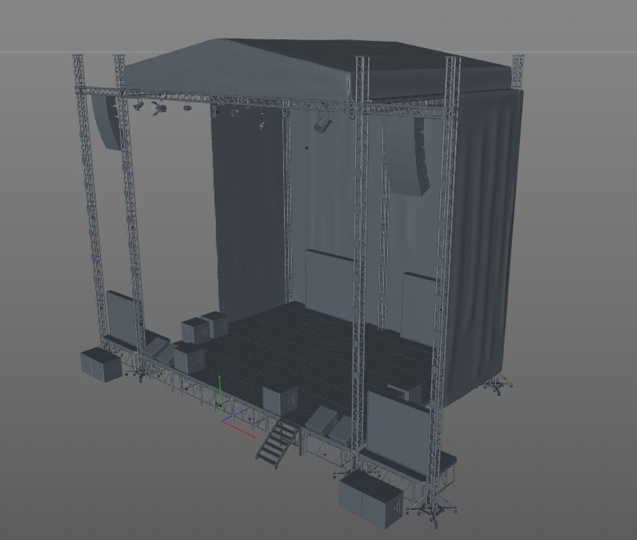 Concert Stage 2 model - TurboSquid 2107851