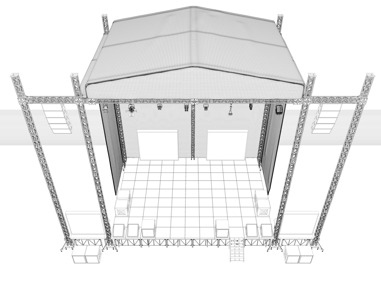 Concert Stage 2 model - TurboSquid 2107851