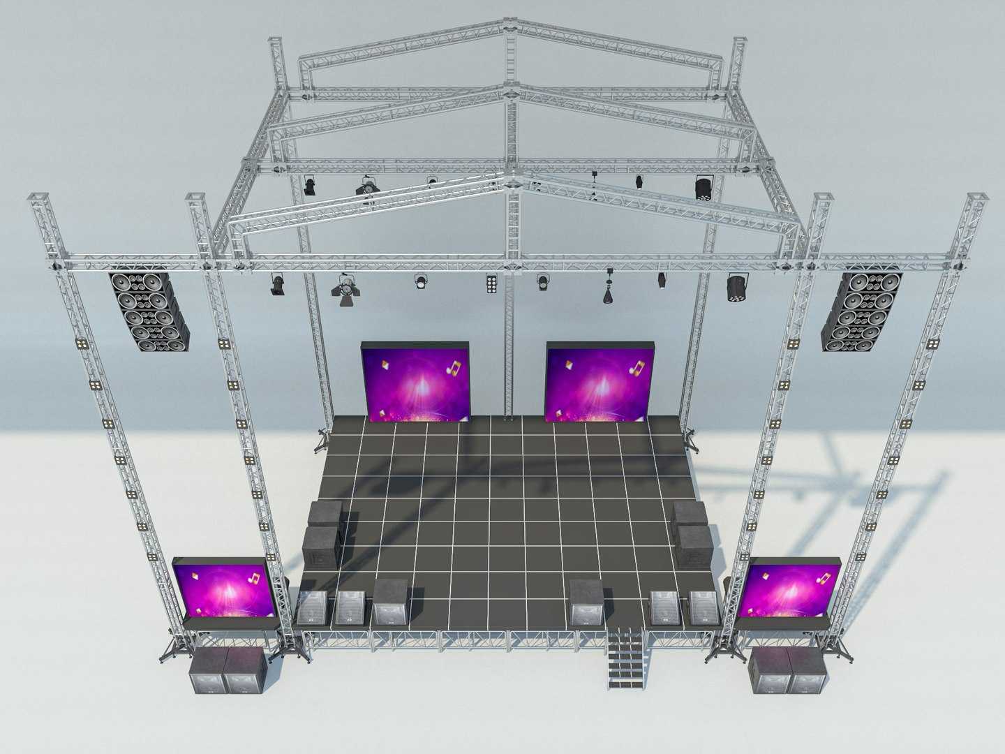 Concert Stage 2 model - TurboSquid 2107851