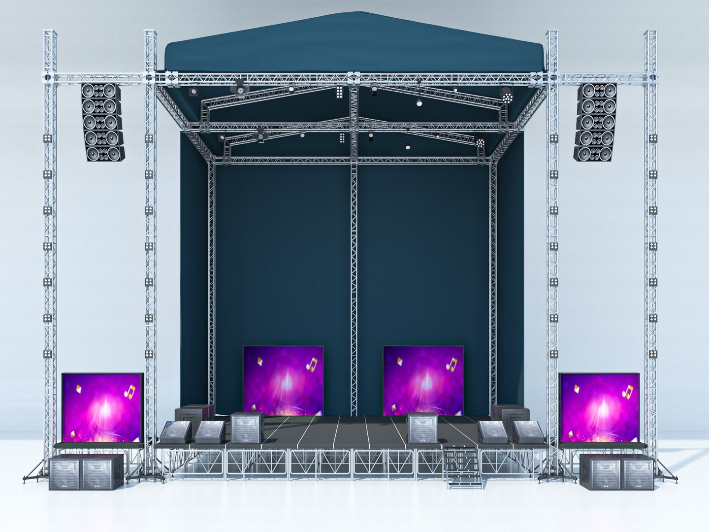 Concert Stage 2 model - TurboSquid 2107851