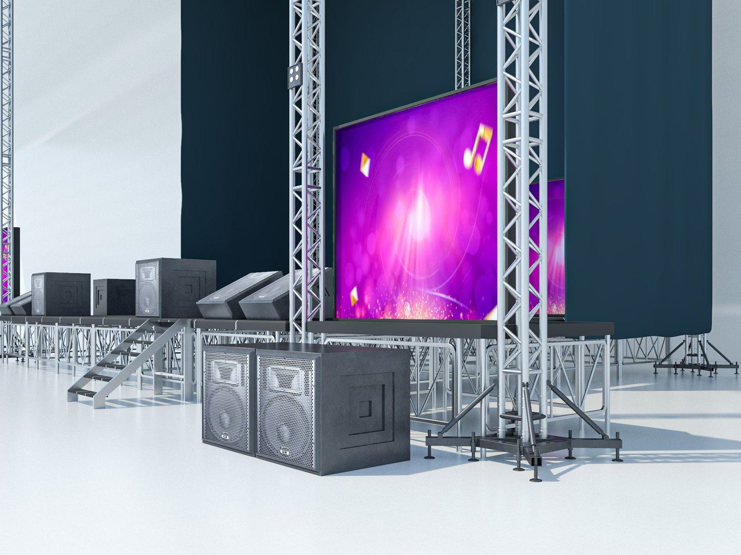 Concert Stage 2 model - TurboSquid 2107851