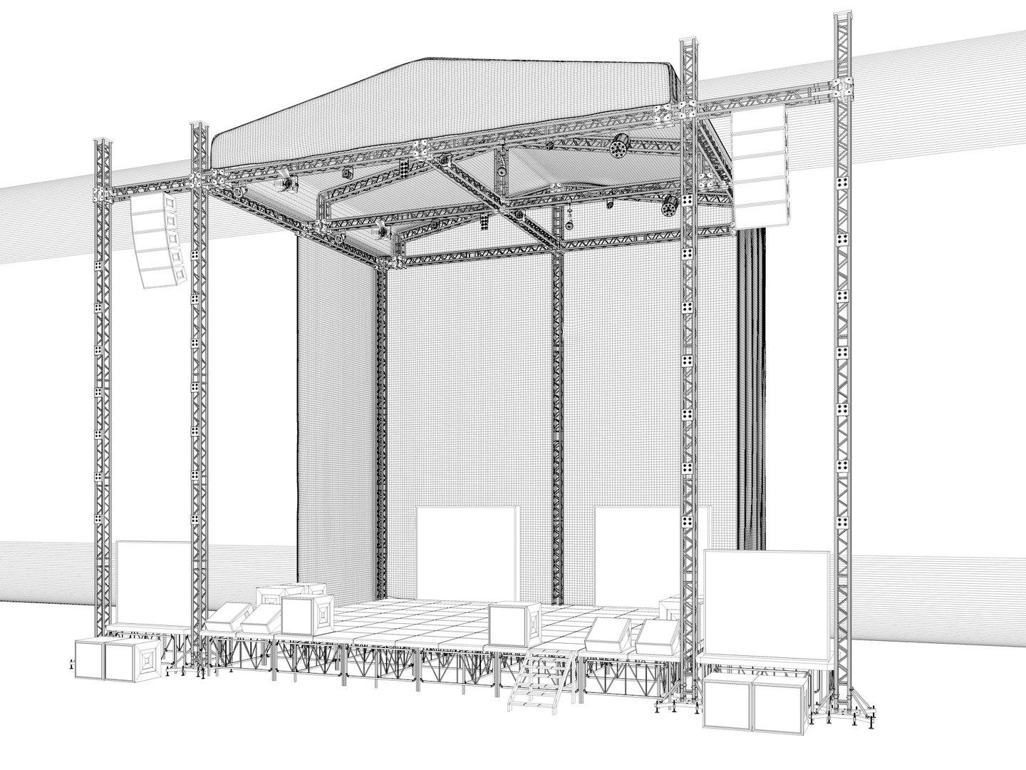 Concert Stage 2 model - TurboSquid 2107851