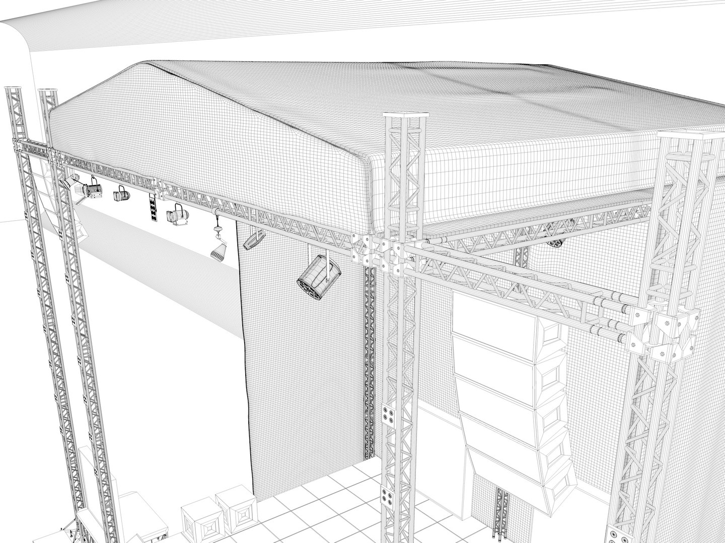 Concert Stage 2 model - TurboSquid 2107851