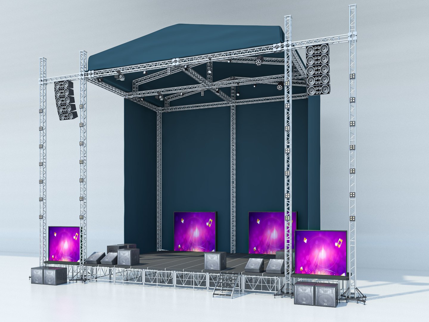 Concert Stage 2 model - TurboSquid 2107851