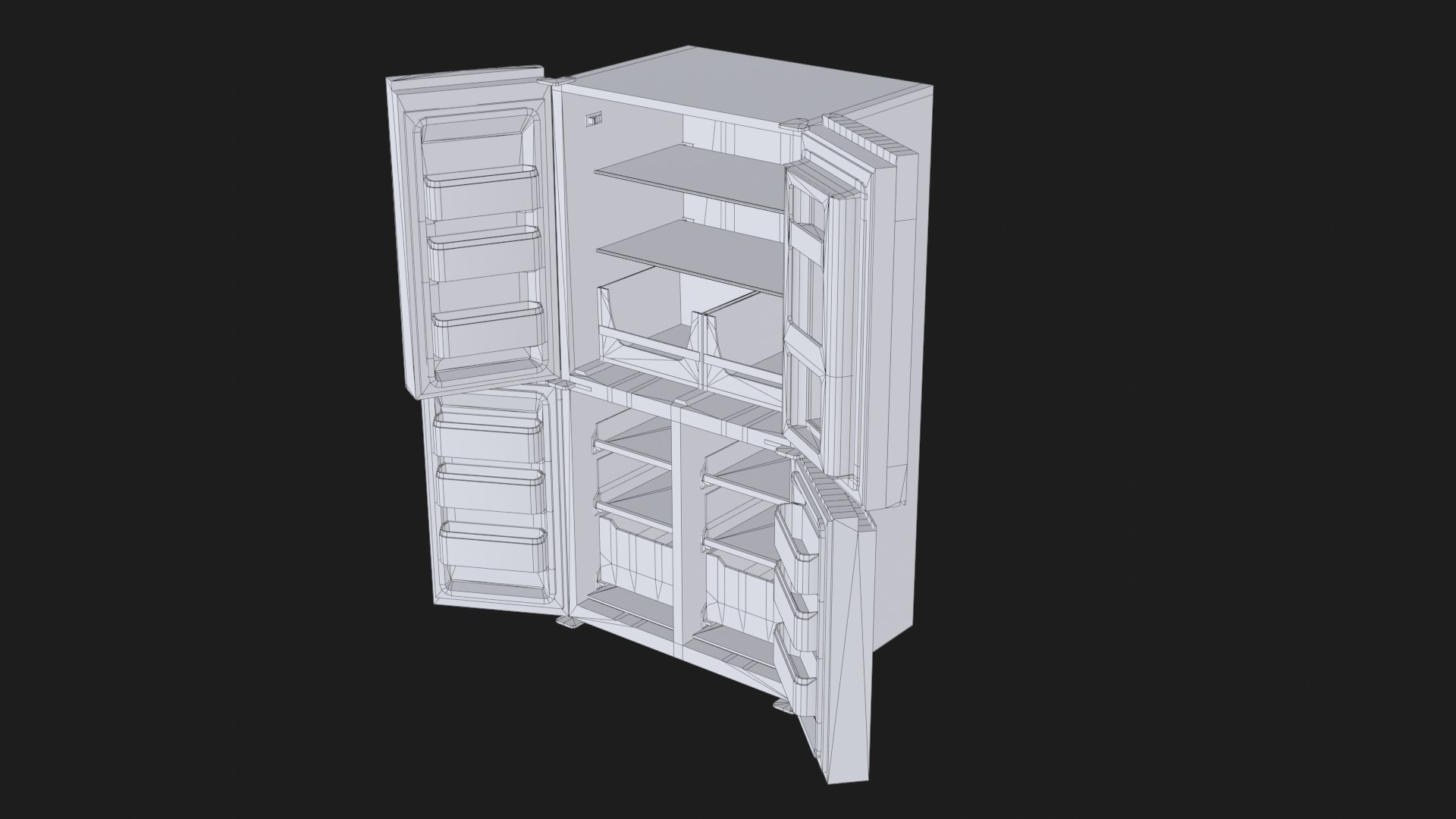 Modern Smart Refrigerator Model - TurboSquid 2142402