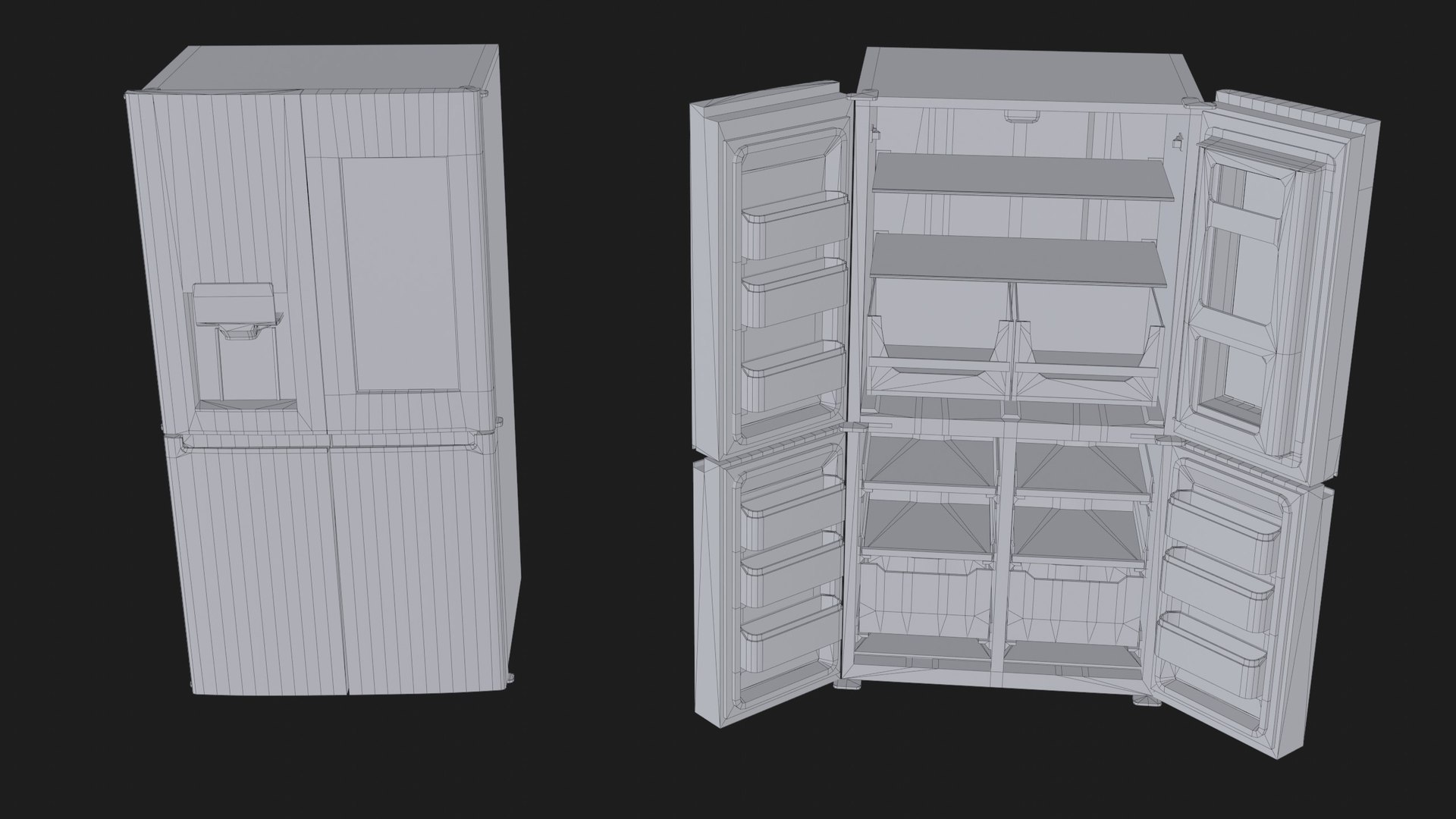 Modern Smart Refrigerator Model - TurboSquid 2142402