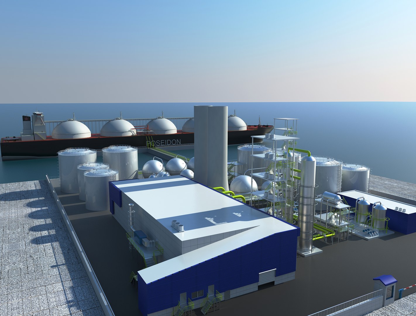 Lng Port Model - TurboSquid 1227869