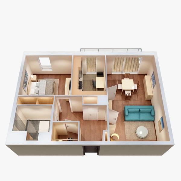 floor plan scenes 3d max