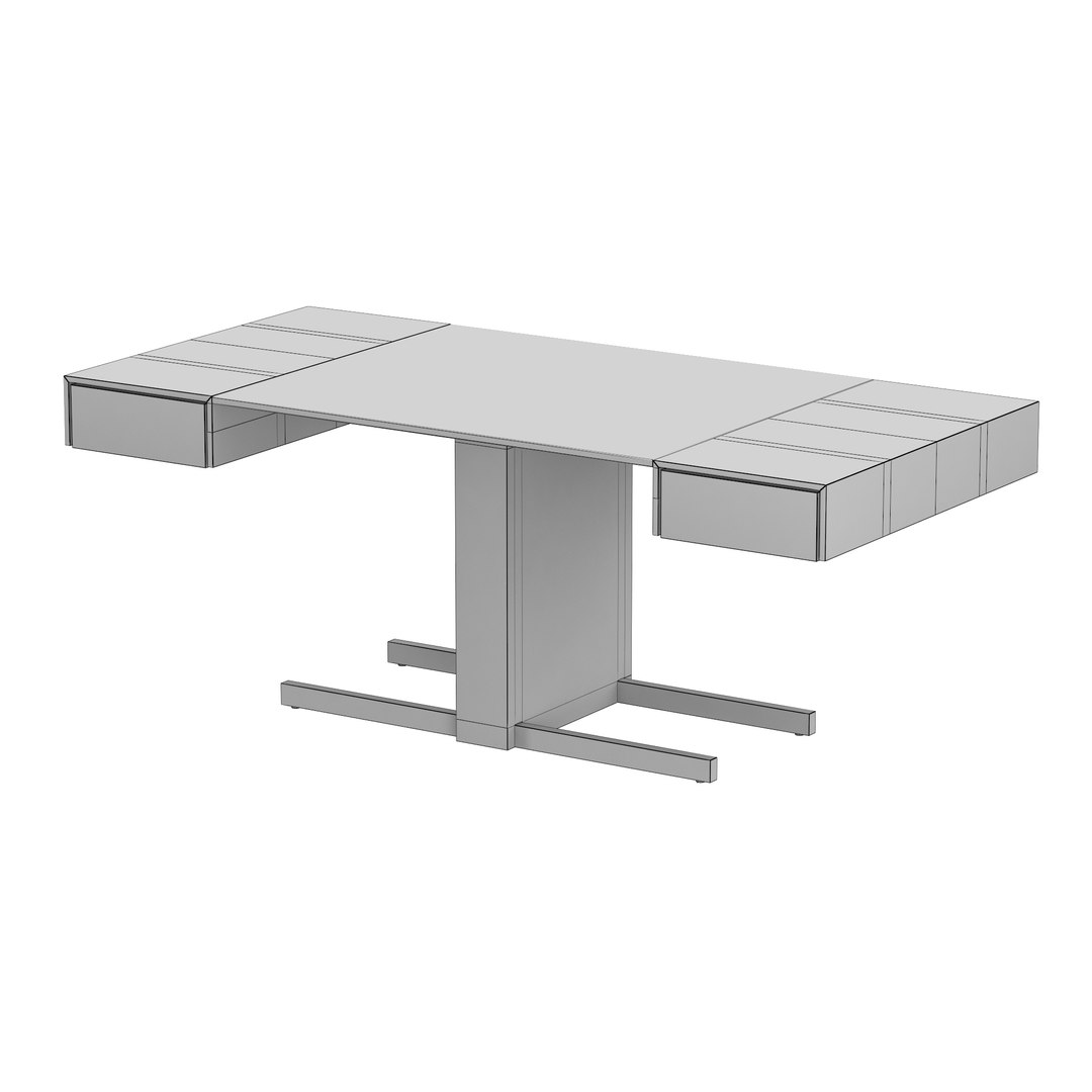 Vladimir Kagan Desk 3D Model - TurboSquid 1999967
