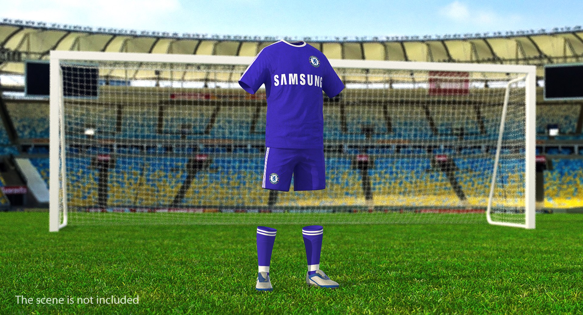 3D Model Soccer Uniform Chelsea - TurboSquid 1304833