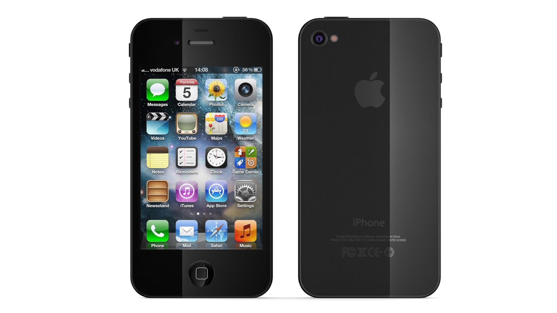 3D Apple IPhone 4 Black - TurboSquid 2073733