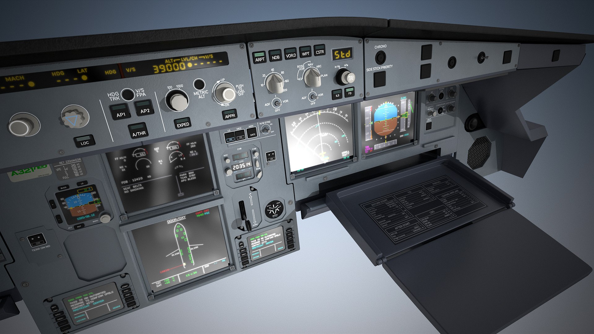 3D A319 A320 A321 Flight Deck Instruments - TurboSquid 2417005
