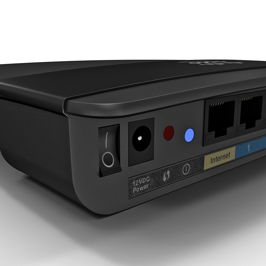 Wireless-n Router Linksys E1200 3d Model