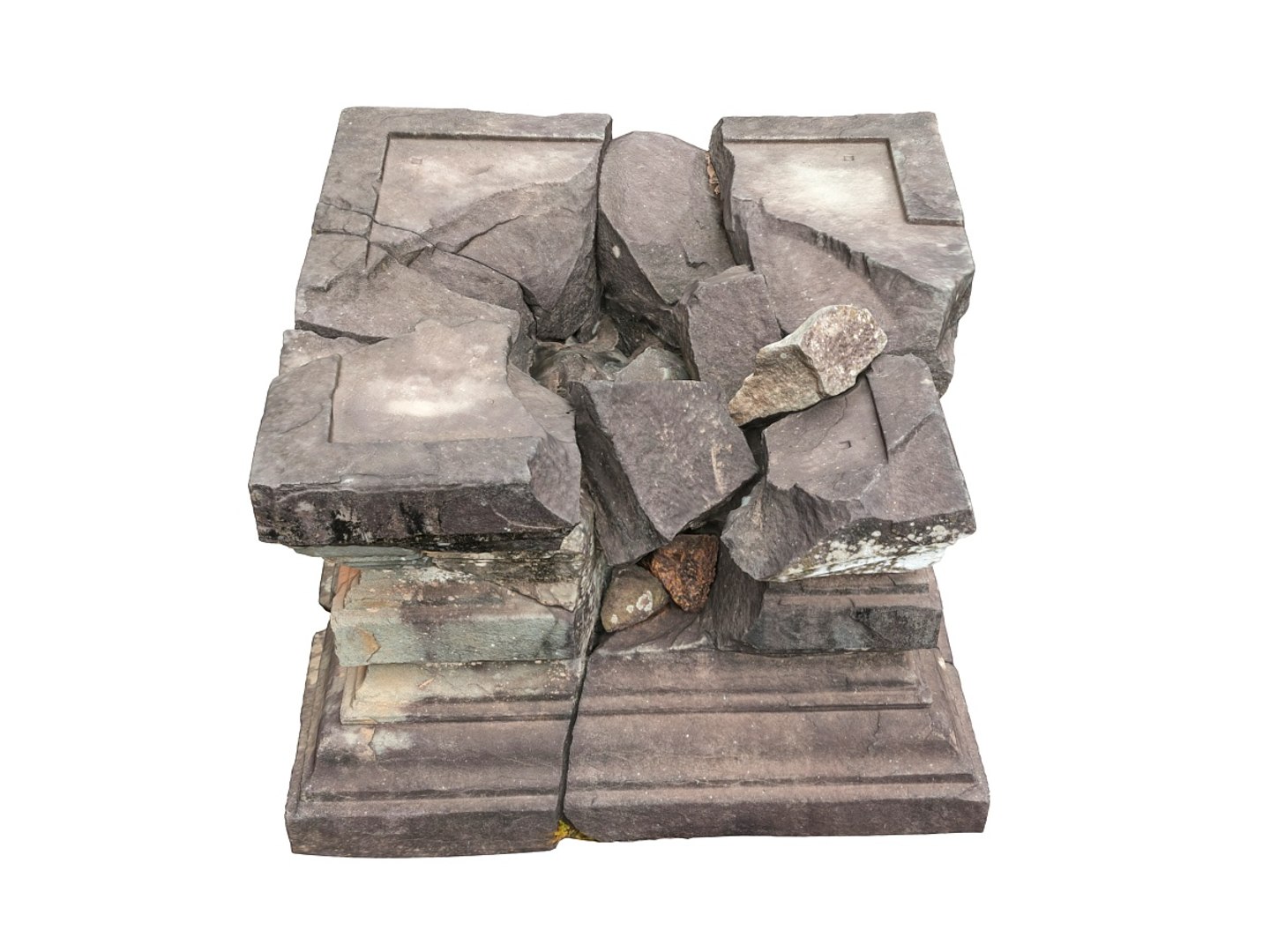 Ancient Broken Stone 3D - TurboSquid 2278983