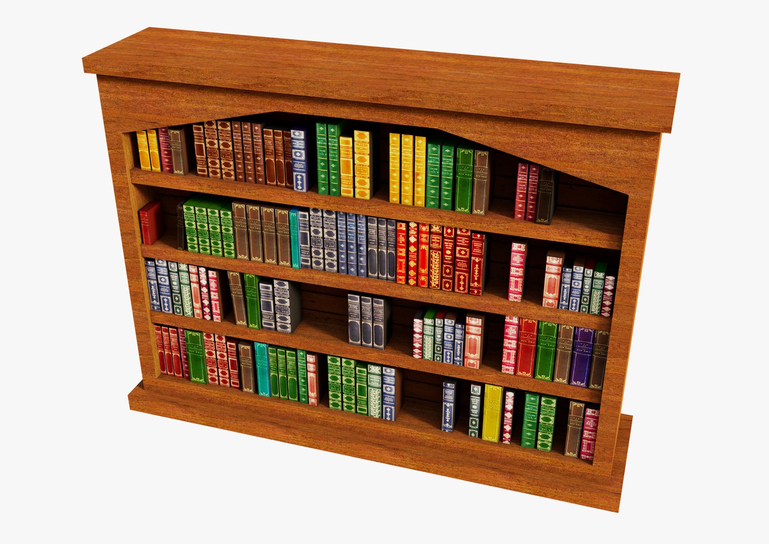 Wood Book Shelf Model - TurboSquid 2421182